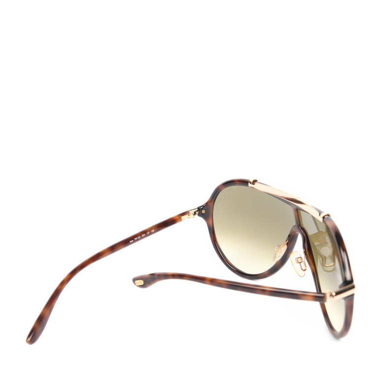 Tom Ford Havana Ace Shield Sunglasses - TF 152 - LabelCentric